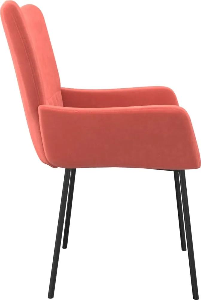 vidaXL Jídelní židle 2 ks samet [344802] Barva: krémová