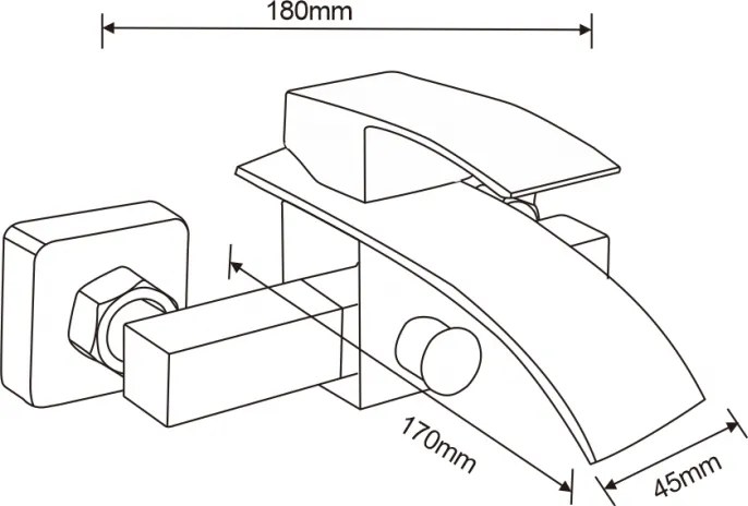 Mexen Aries, vanová baterie, chromová, 744830-00