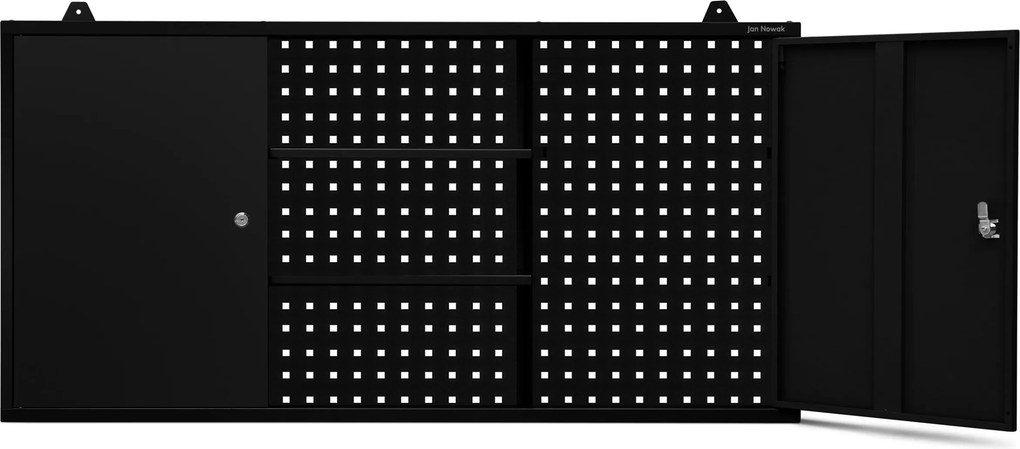 Závěsná dílenská skříň, antracitovo-modrá, 1200x600x200 mm: BEN All Black