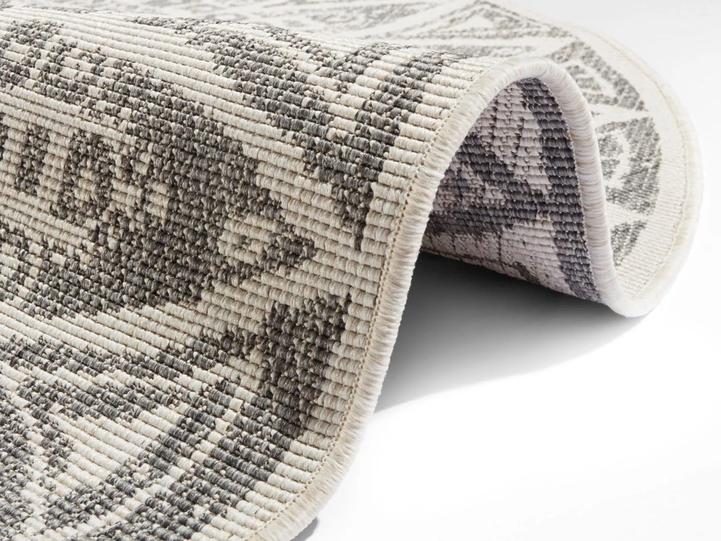 MK Original: Produkty s rodokmenem, Kusový koberec Mujkoberec Original Nora 104160 Grey Creme kruh – na ven i na doma, 240x240 (průměr) kruh, šedá, chodba / předsíň