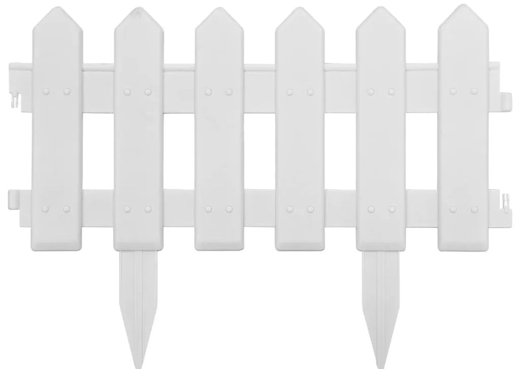 vidaXL Marketos Travní lemy 25 ks bílé 10 m PP