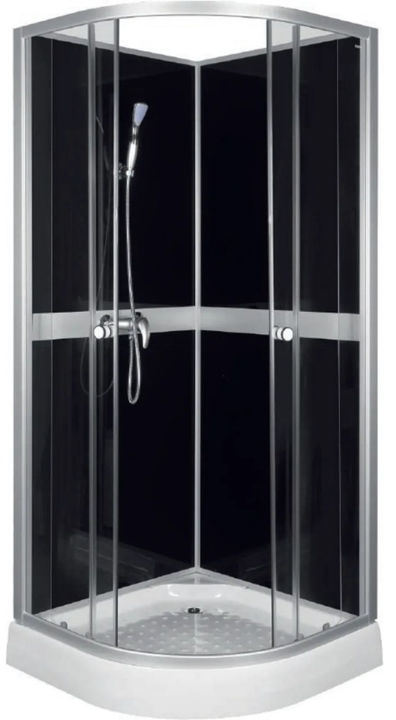 NIKIDO - K Sprchový box CLASSIC black 80x80 nebo 90x90 Velikost: 80x80