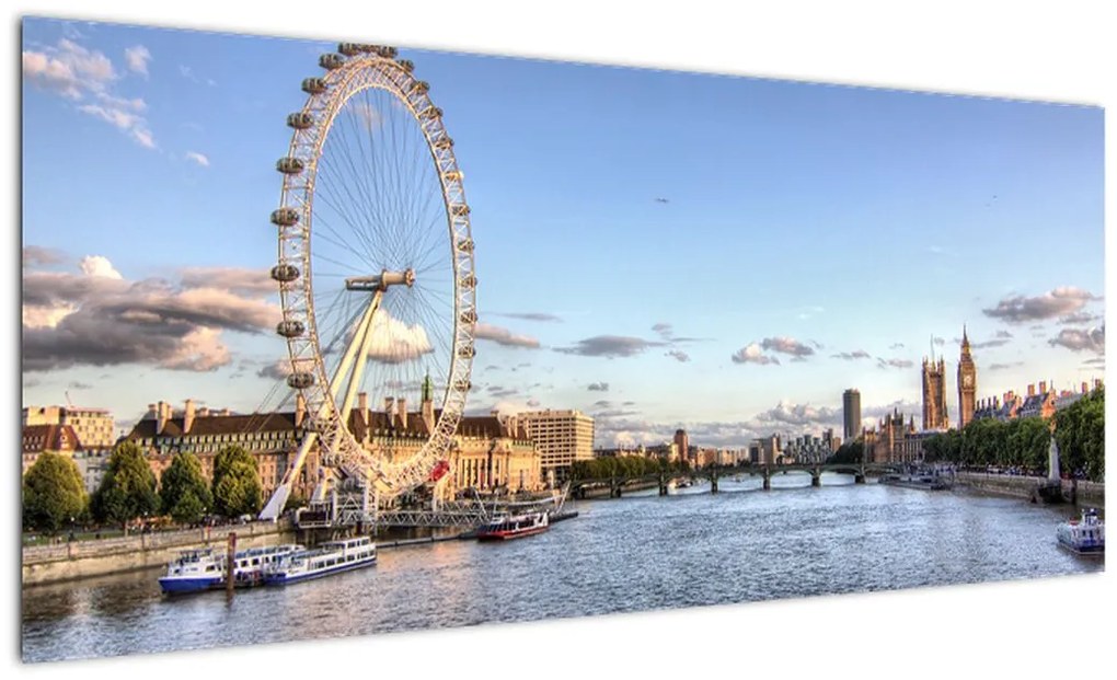 Londýnské oko (London eye) - obraz do bytu (100x40cm)
