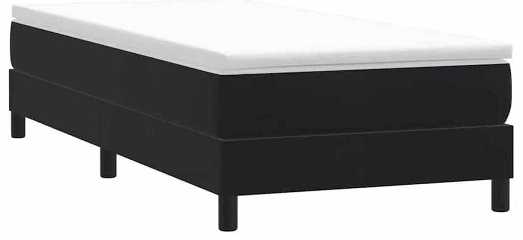 Postel Box Spring bez matrace černá 100x210 cm samet 3315815