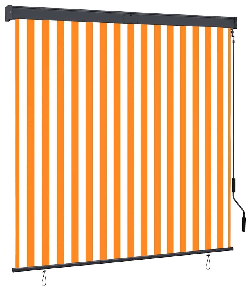 Venkovní roleta 160 x 250 cm bílooranžová 145975