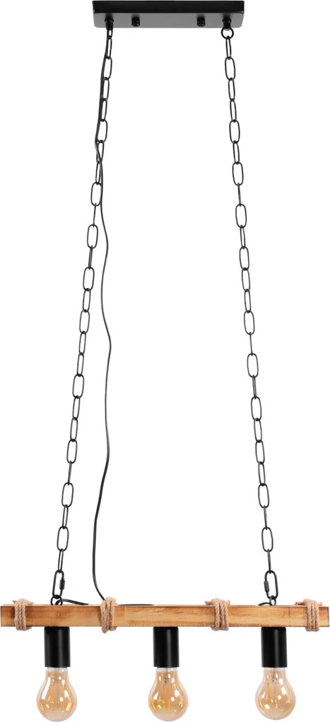 Toolight BOHO LINE, 3-bodové závěsné svítidlo 3xE27 APP1319-3CP, hnědá-černá, OSW-02461