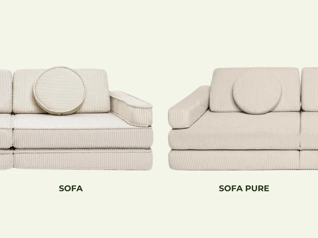 Velký multifunkční skládací bunkr z manšestru SOFA Zvolte barvu: Světle růžová