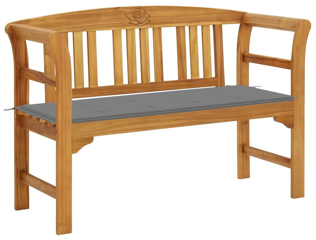 3064294 vidaXL Zahradní lavice s poduškou 120 cm masivní akáciové dřevo