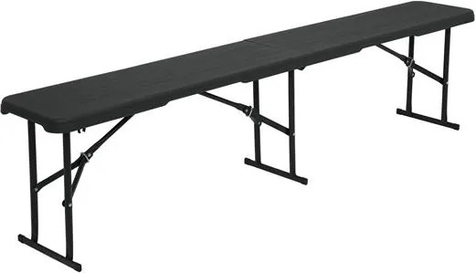 NC3404 ANTRACITOVÁ SKLÁDACÍ KEMPINGOVÁ LAVICE 180 CM NILS CAMP