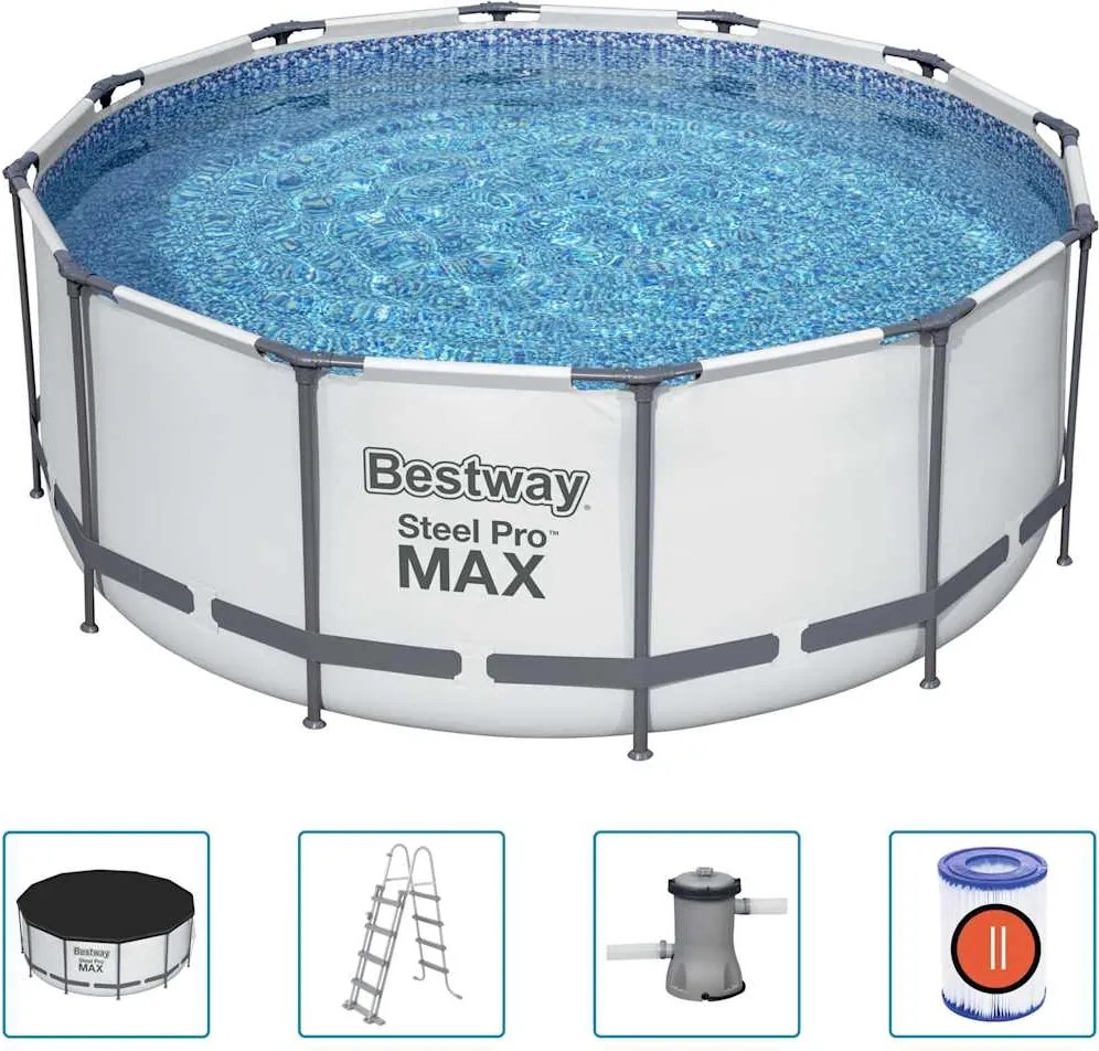 Bestway Bazénový set Steel Pro MAX kruhový 366 x 122 cm