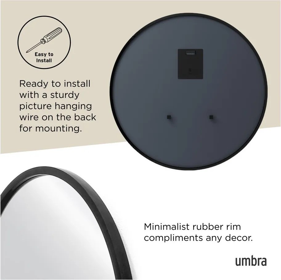 Nástěnné zrcadlo ø 94 cm Hub – Umbra