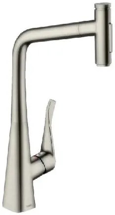 Hansgrohe M71 - Dřezová baterie Metris Select s výsuvnou sprškou, vzhled nerezu 73820800