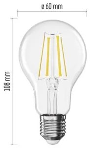 Emos lighting LED žárovka Filament A60 / E27 / 5,9 W (60 W) / 806 lm / neutrální bílá 1525733498