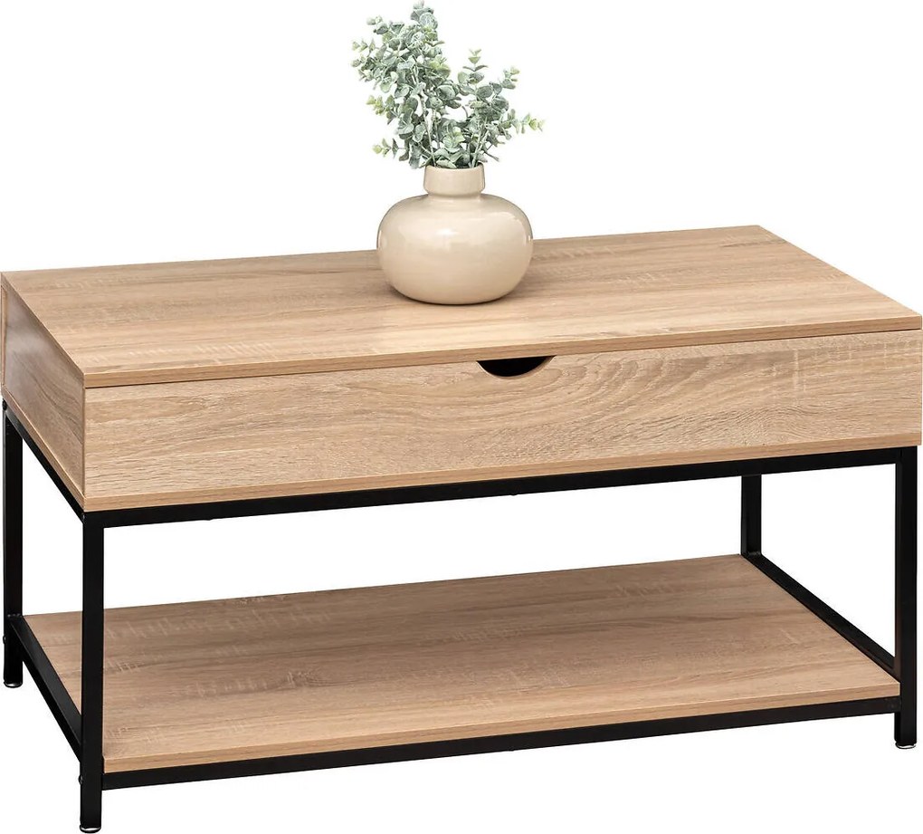 Kávový stolek s výsuvnou deskou ALIAJ, 95 x 50 x 51 cm
