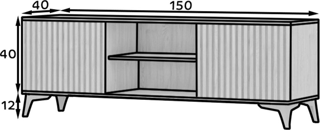 Entsian 150 TV skříňka Řemeslný dub