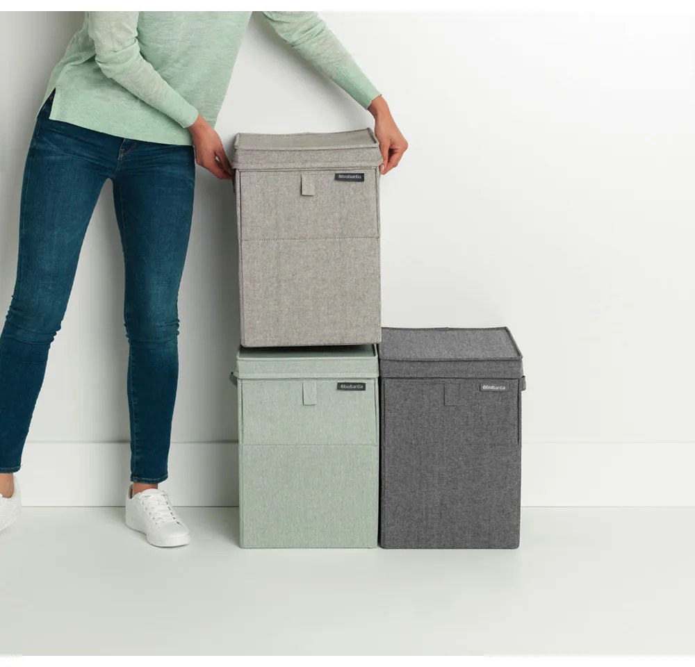 Brabantia Stohovatelný box na prádlo 35 l - zelená