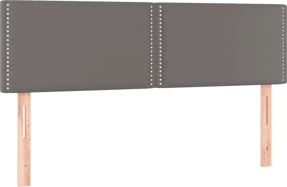 Box spring postel s matrací šedá 140x200 cm umělá kůže 3141069