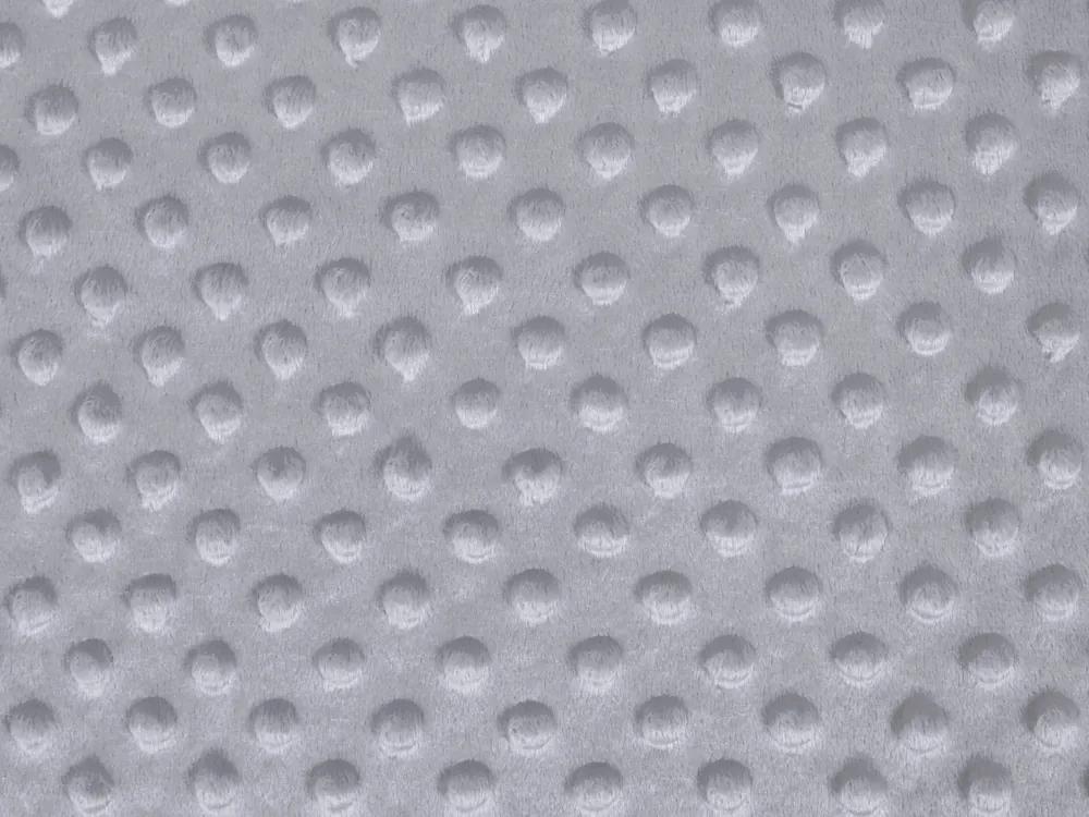 Biante Hřejivé ložní povlečení Minky 3D puntíky MKP-048 Šedé Jednolůžko 140x200 a 70x90 cm