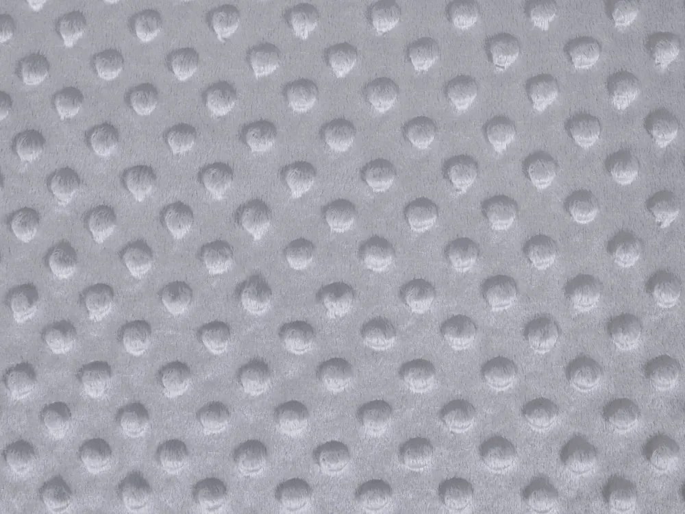 Biante Hřejivé ložní povlečení Minky 3D puntíky MKP-048 Šedé Prodloužené 140x220 a 70x90 cm