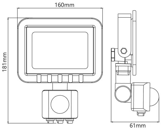 LED Reflektor se senzorem LED/30W/230V IP65