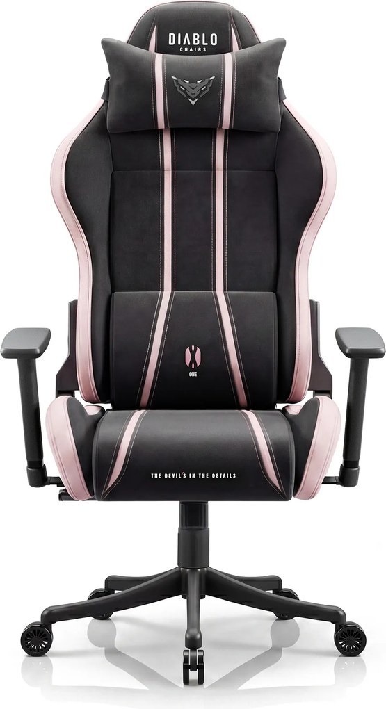 Látková herní židle černý-růžový Small Size: Diablo X-One 2.0 Akira Pink