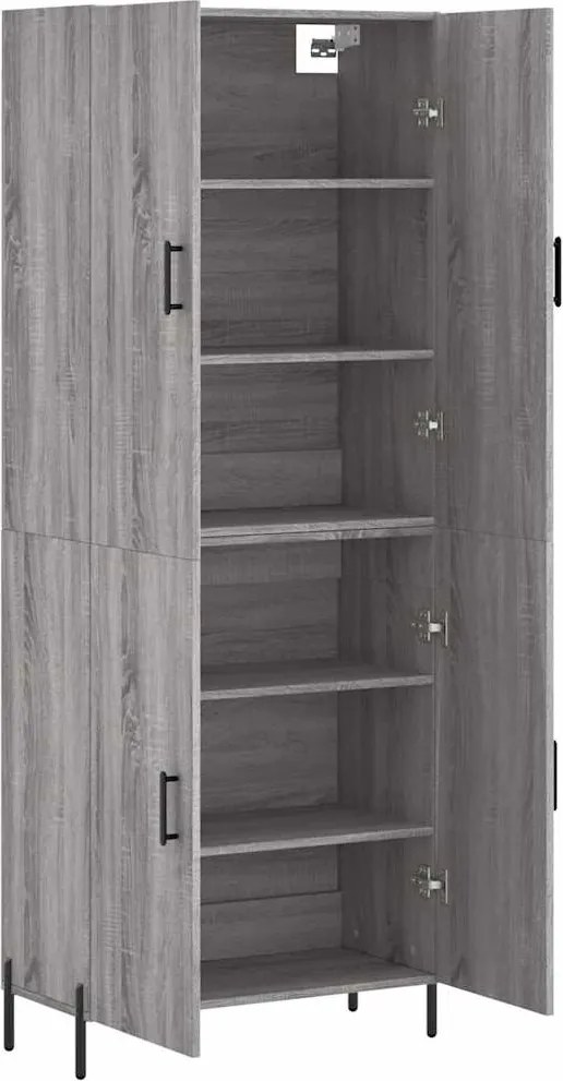 Skříň highboard šedá sonoma 69,5 x 34 x 180 cm kompozitní dřevo 3195689