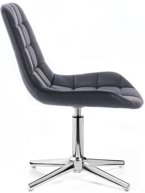 LuxuryForm DESIGN Otočná židle PARIS na stříbrném kříži - černá