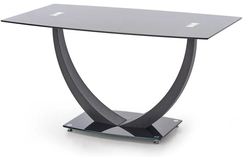 Moderní stůl Skleněná Deska Černý SENNA