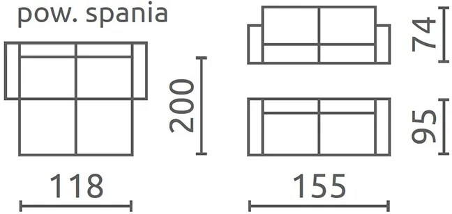 Meblar Pohovka Nata Barva: FANTASY VELVET 323