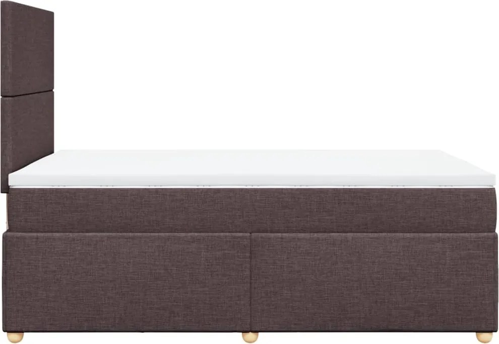 Box spring postel s matrací tmavě hnědá 120x200 cm textil 3293543