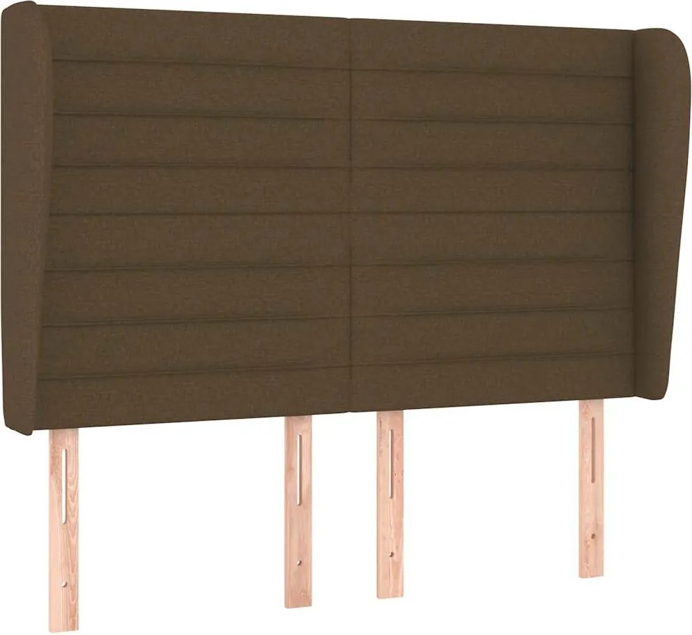 Box spring postel s matrací tmavě hnědá 140x190 cm textil 3128040