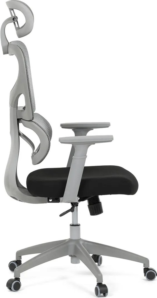 Ergonomická kancelářská židle RENEE - šedá síťovina / černá látka
