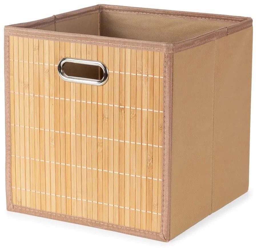Bambusový úložný box v přírodní barvě 31x31x31 cm – Compactor