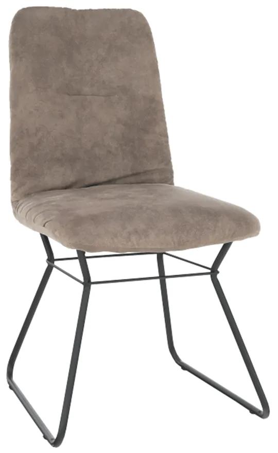 Tempo Kondela, s.r.o. Moderní židle, šedá látka / černý kov, ALMIRA