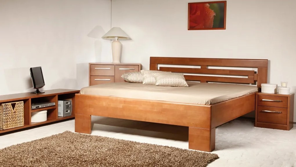 Masivní postel s úložným prostorem Varezza 2 - 80/90/100x200cm - 80 x 200cm