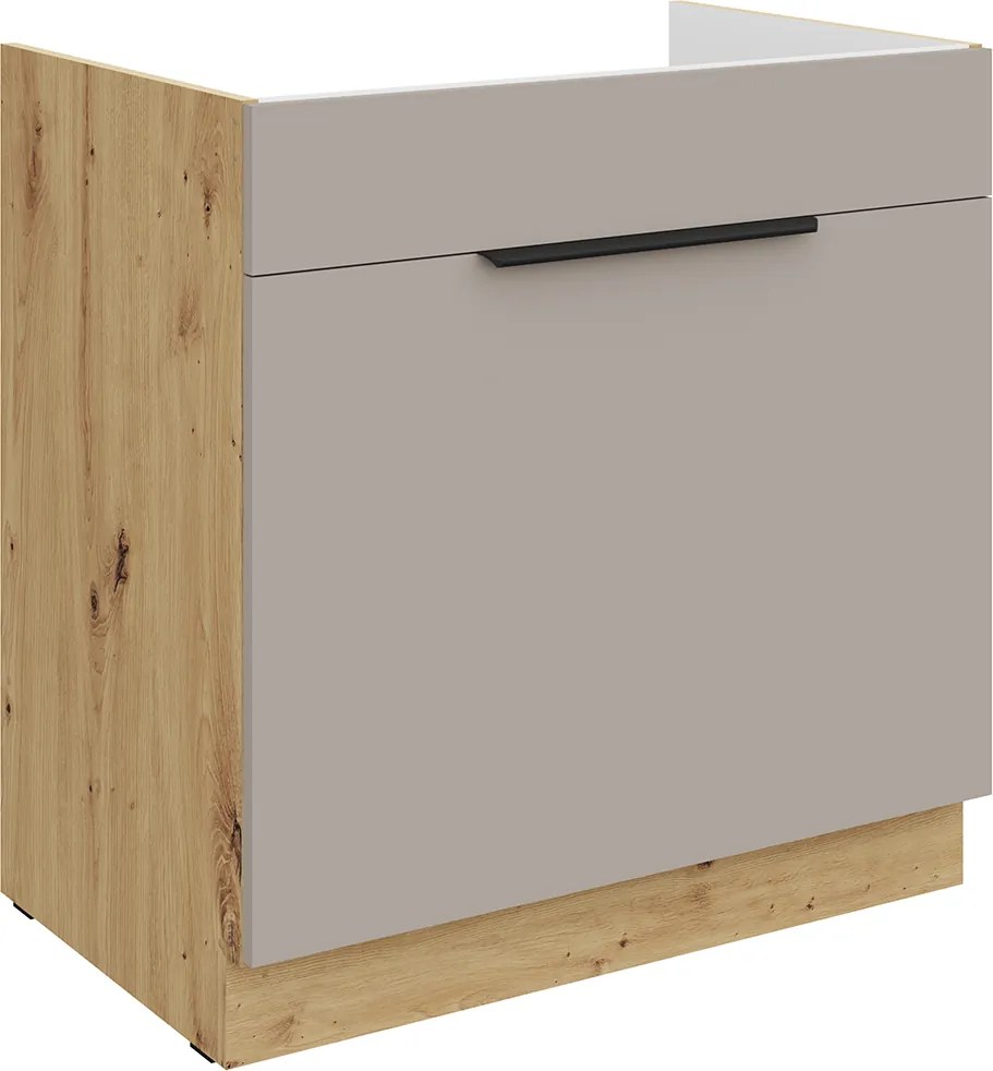 ARIA li | dolní skříňka 80 ZL 1S dřezová | 80 cm | PREMIUM BOX | artisan/béžová