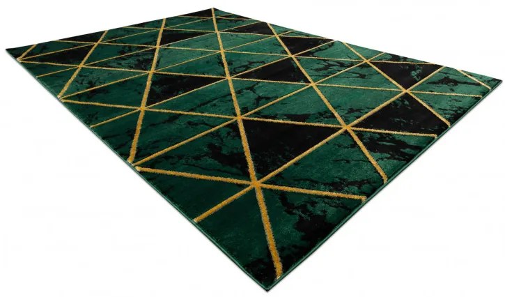Dywany Łuszczów, Kusový koberec Emerald 1020 green and gold, 80x150, zelená, kancelář