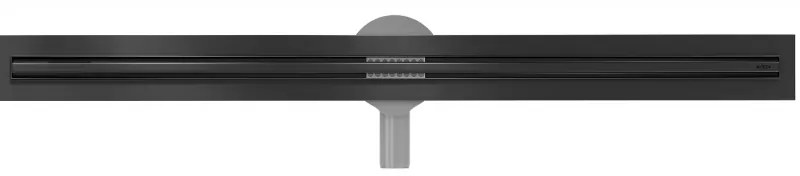Mexen Flat nerezový sprchový žlab s rotačním 360° sifonem 80 cm, vzor SLIM, černá, 1741080
