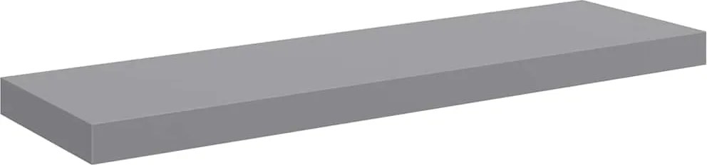 Plovoucí nástěnné police 4 ks šedé 80 x 23,5 x 3,8 cm MDF 323858
