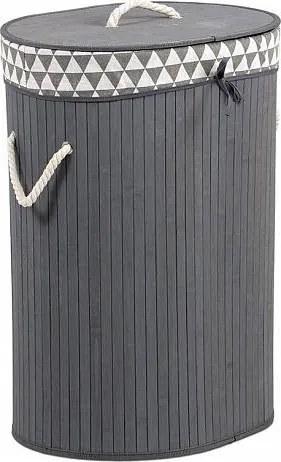 Koš prádelní z bambusu, ovál, barva šedá, v papírové krabičce KD4427 Art