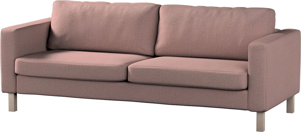 Potah na pohovku IKEA Karlstad 3-místná, nerozkládací, krátký barva růžová látka pletený vzor