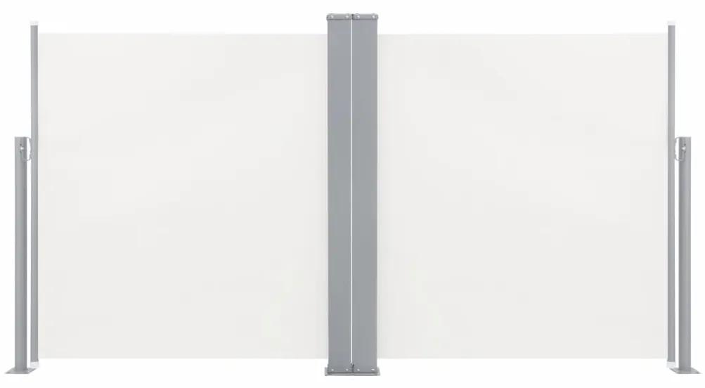 Zatahovací boční markýza / zástěna krémová 120 x 600 cm,  48449