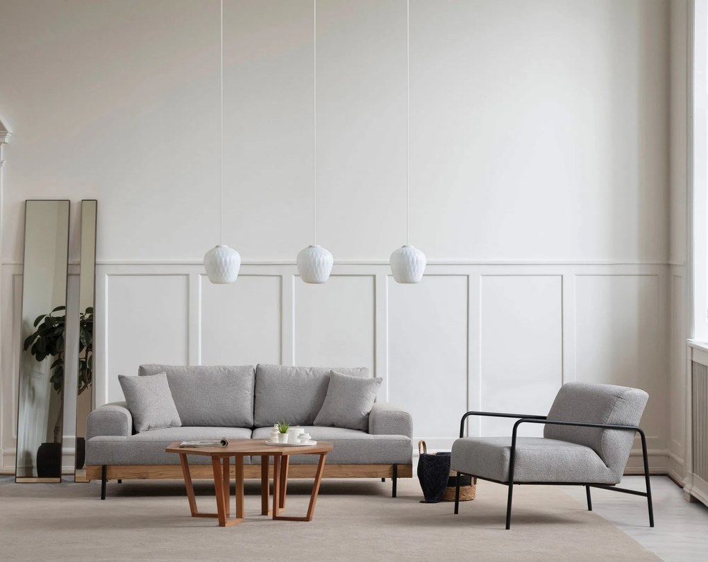 Hanah Home Třímístná pohovka ETI dub šedá 220 cm