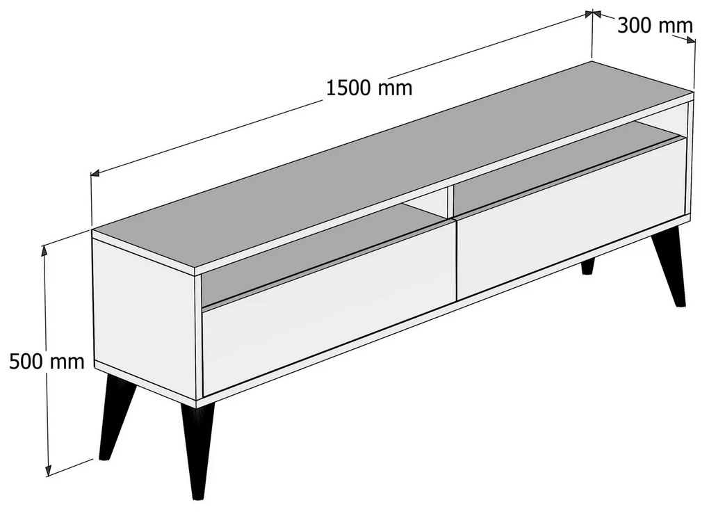 TV stolek/skříňka Berta 2 (ořech). 1088743