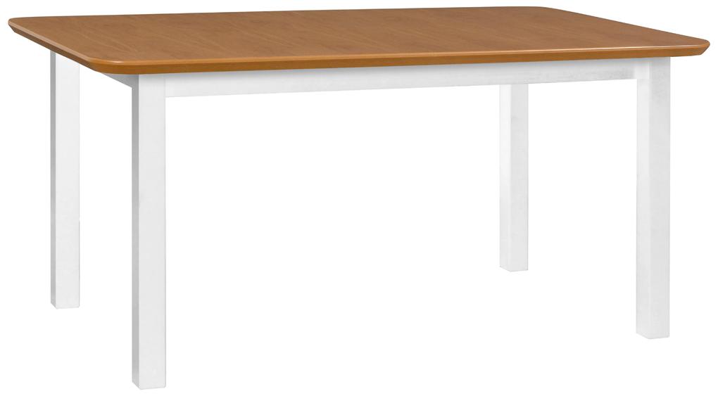 Jídelní stůl Arwen 2 Zvolte barvu nožek: Kaštan, Barva horní desky stolu (dýha): Bílá
