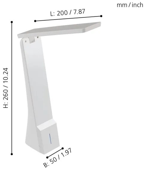 Eglo 97044 - LED Stmívatelná stolní lampa LA SECA 1xLED/1,8W/230V bílá