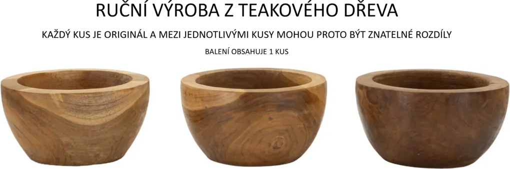 Dekorativní odkládací miska Erusi Simple z masivu