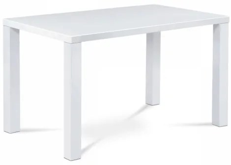 Jídelní stůl pro 2 - 6 osob vysoký lesk bílý 120x80 AT-3006 WT