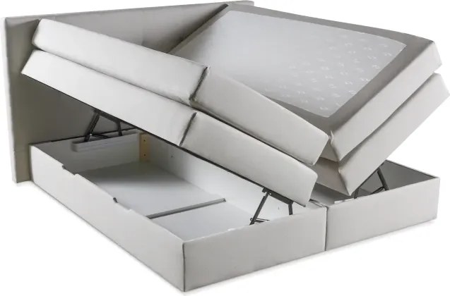Kontinentální boxspring postel AMBER, 200x180, krémová (barell 03)