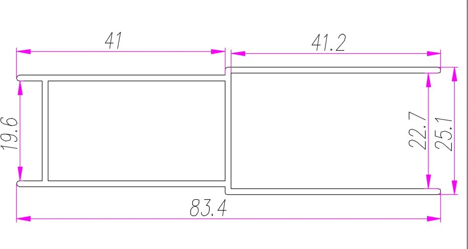 BPS-koupelny Prodlužovací profil HYD-PP03 chrom